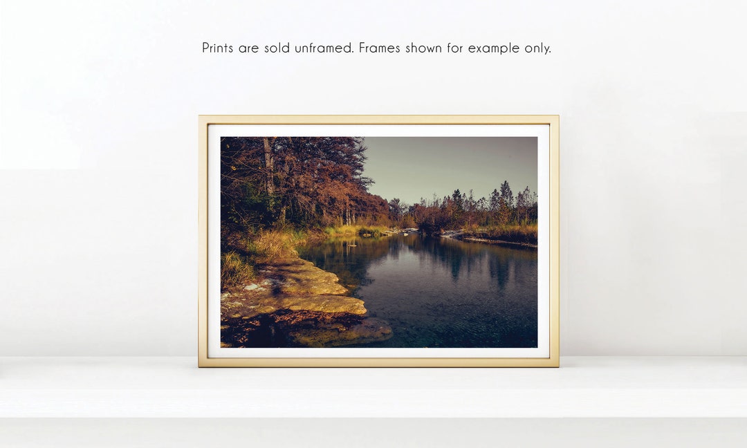 Landscape Photography, Dark River Scene 3, Texas Hill Country Nature ...