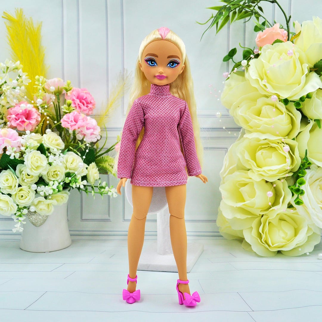 Pink Dress for Dream Besties Doll, Realistic Clothes for 1/6 Scale ...