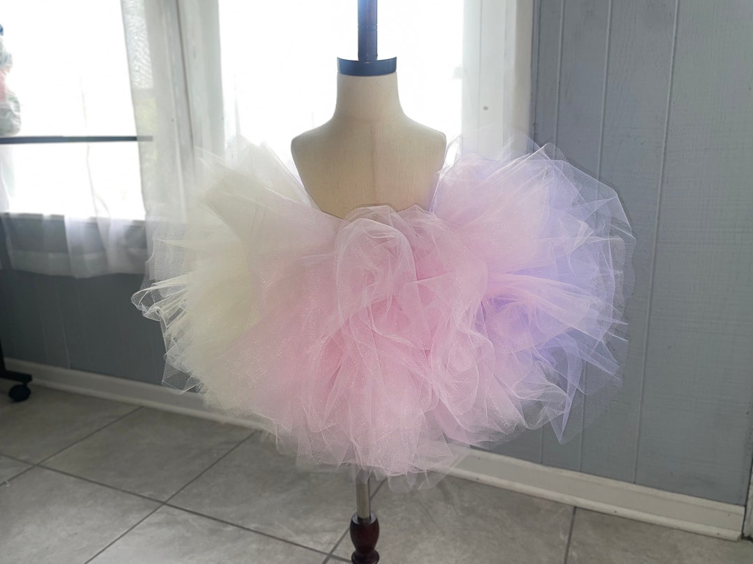 Fluffy Pink, Ivory, and Lilac Tutu, Three Tone Tutu , Toddler Girls ...