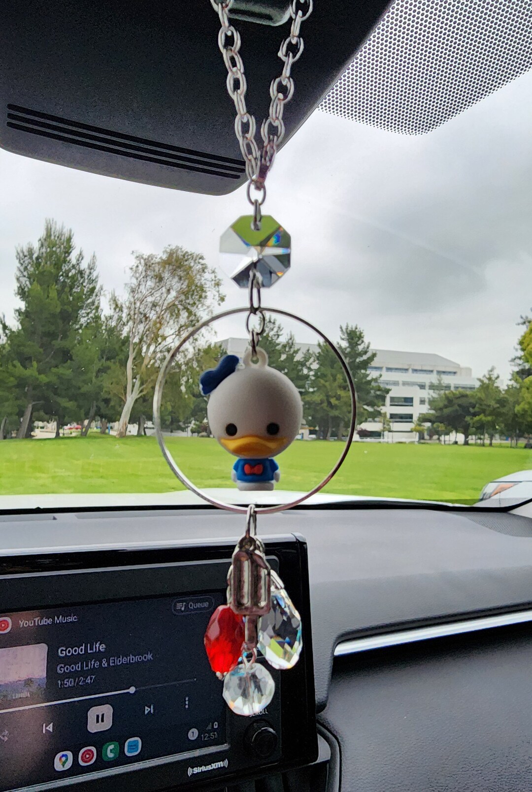 Donald Duck Disney Car Charm: Glass Beads, Crystal, Car Décor, Rear ...