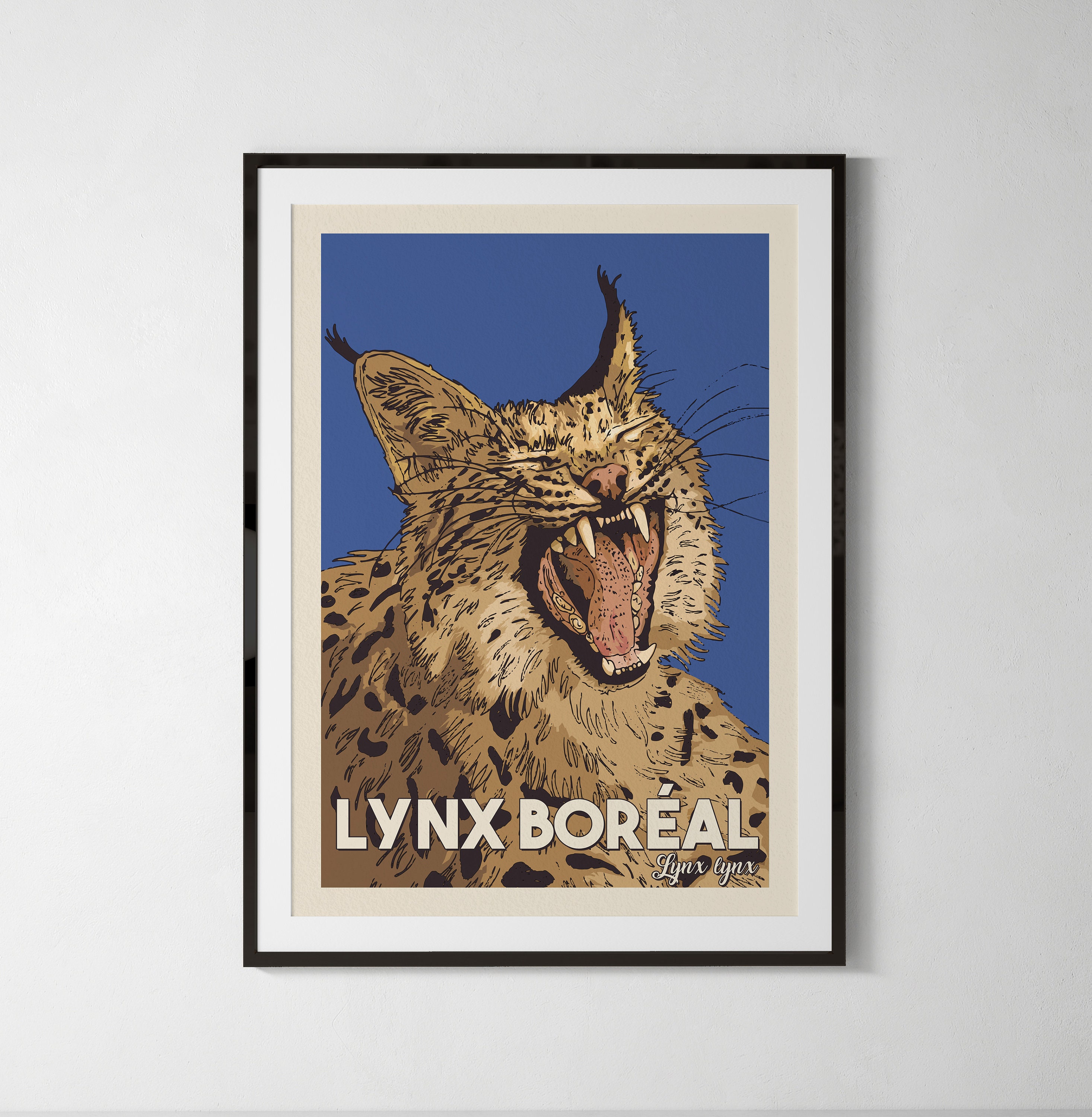 Lynx, Animal Illustration, Naturalistic Poster, Child Poster, A4, A5 or ...