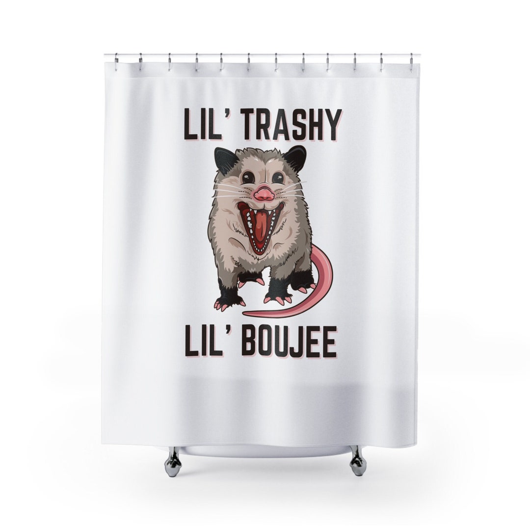 Lil' Trashy Lil' Boujee Shower Curtain. Cute Bath Design. - Etsy