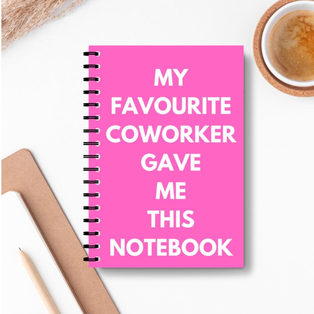Personalised Name Co-worker Colleague | Card Back Notebook | Office ...