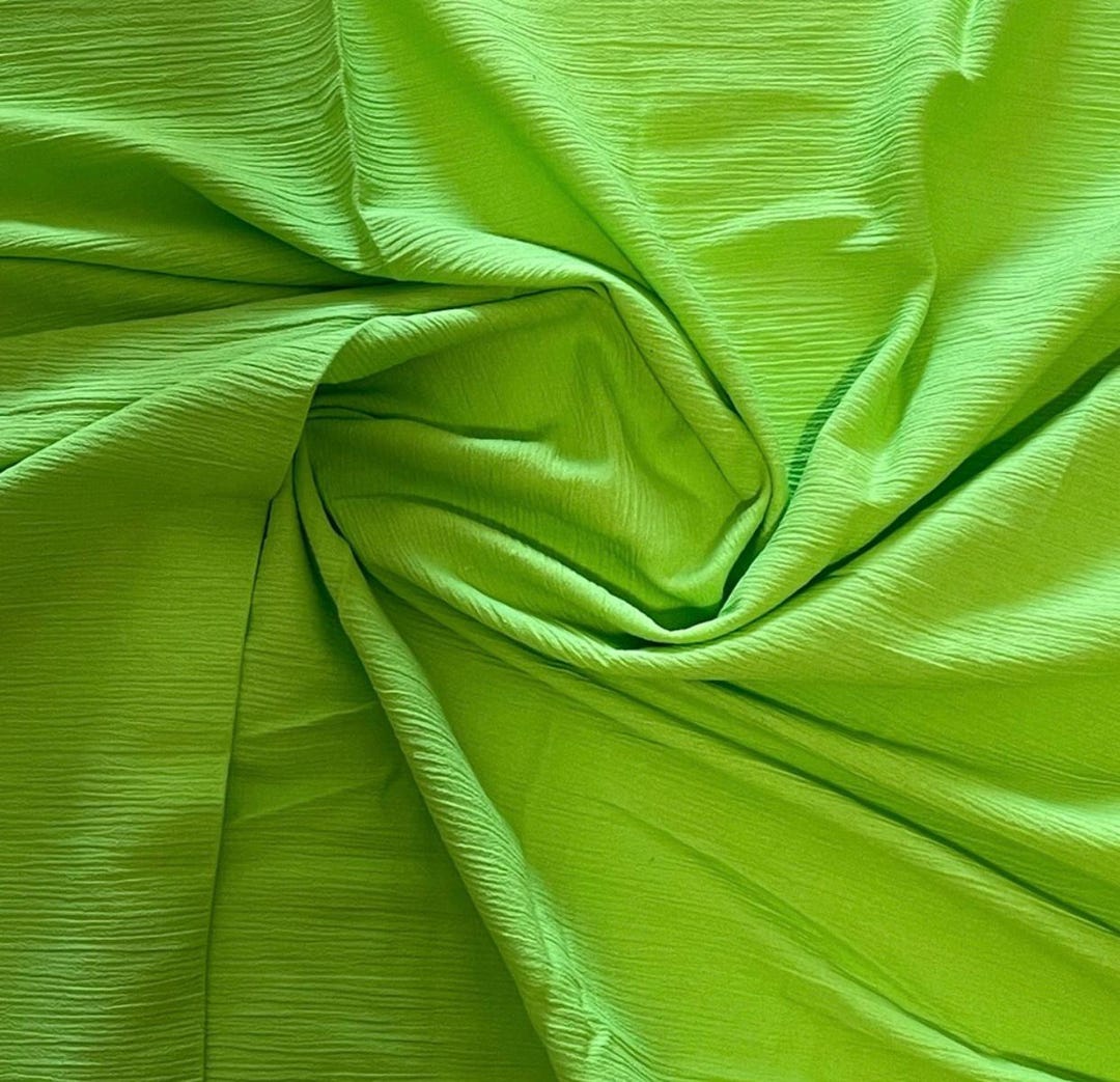 Vibrant Neon Green Textured Cotton Fabric - by the Yard - Etsy