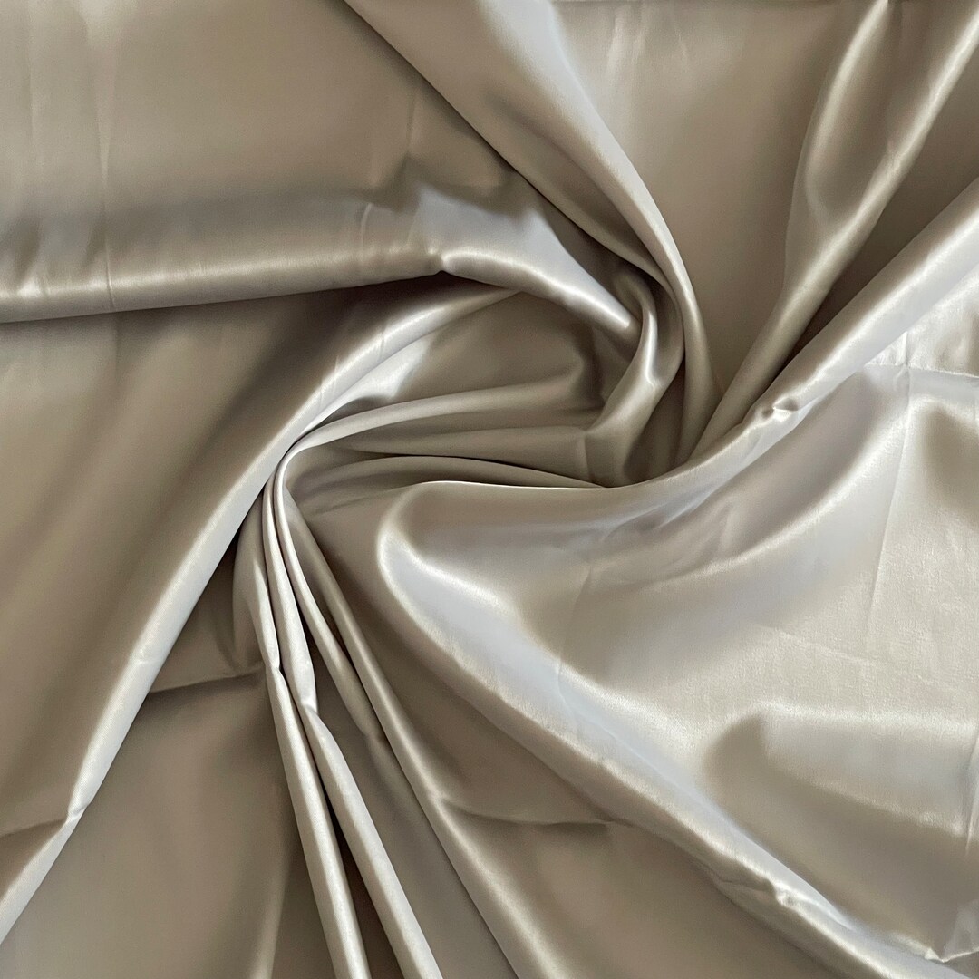 Grey Satin Fabric - by the Yard - Etsy