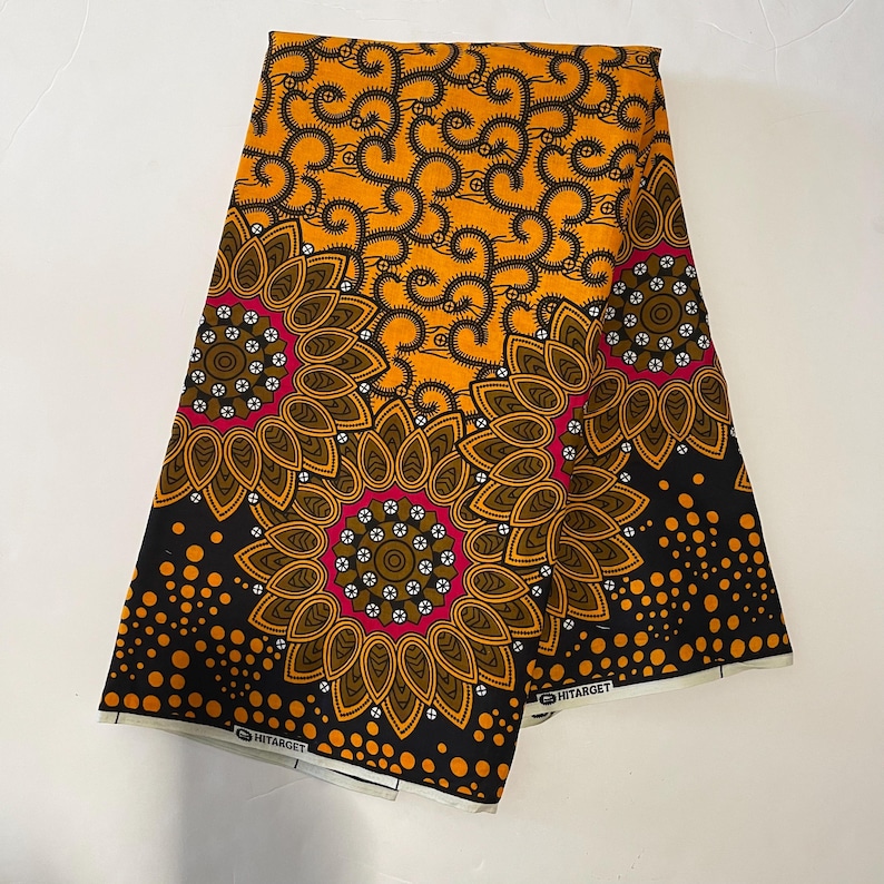 African Print Ankara Floral Print Multicolor Cotton Fabric - by the ...