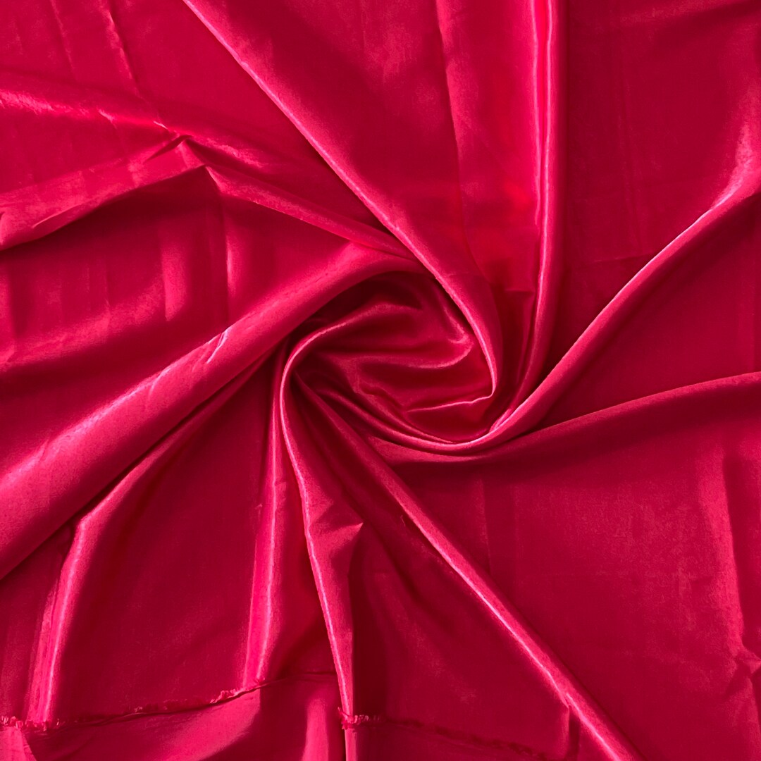 Red Solid Satin Fabric - by the Yard - Etsy