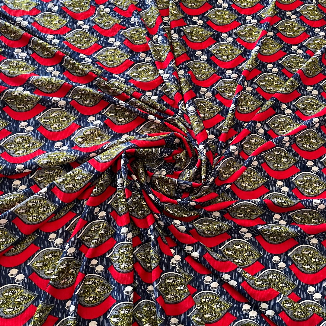 Poly Print African Print Ankara Multicolor Stretchy Fabric - Etsy
