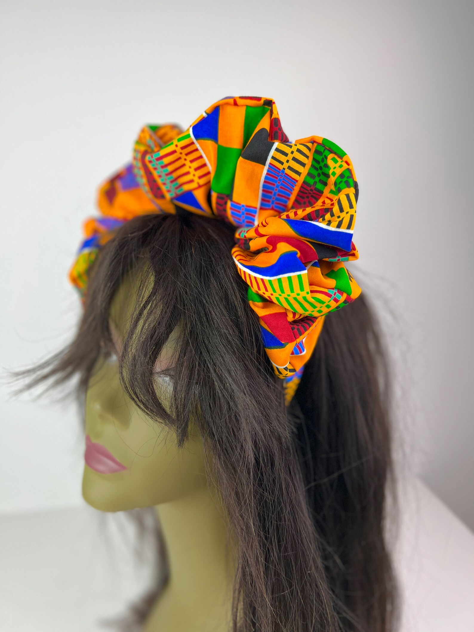 African Print Ankara Kente Tribal Print Multicolor Jumbo Cotton ...