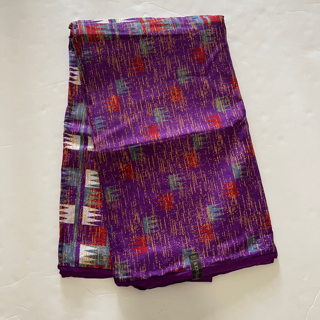 Purple Multicolor Mixed Print Cotton Fabric - Etsy