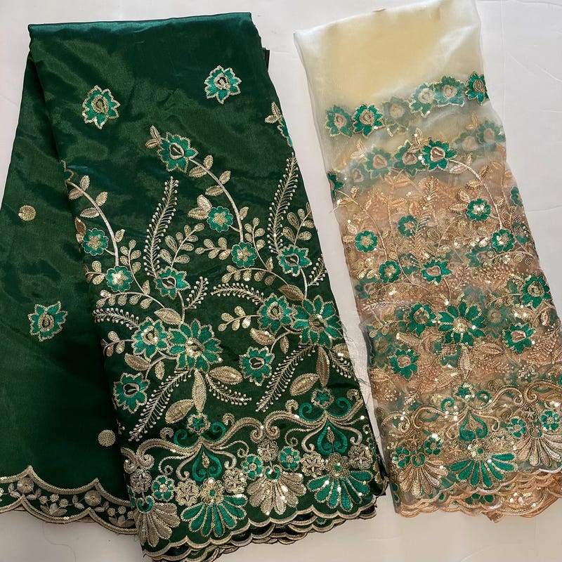 Green African Fabric - Etsy