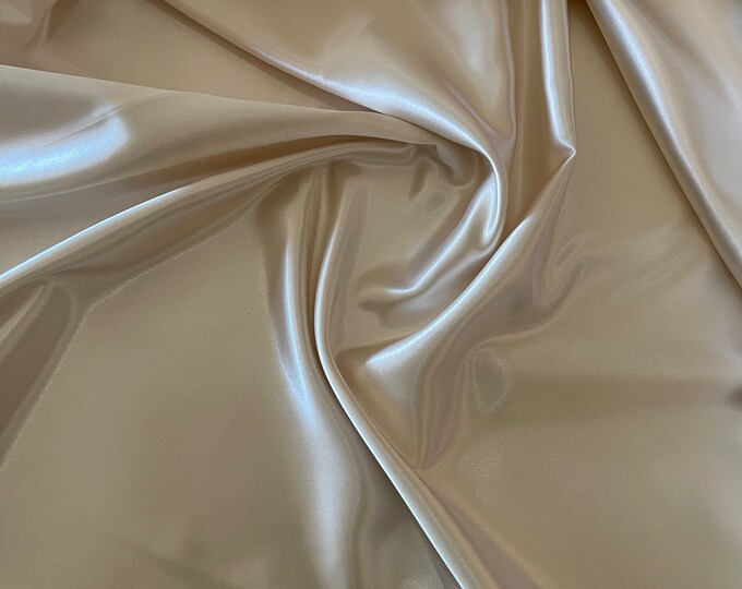 Bone Monece Satin Polyester Fabric - by the Yard - Etsy