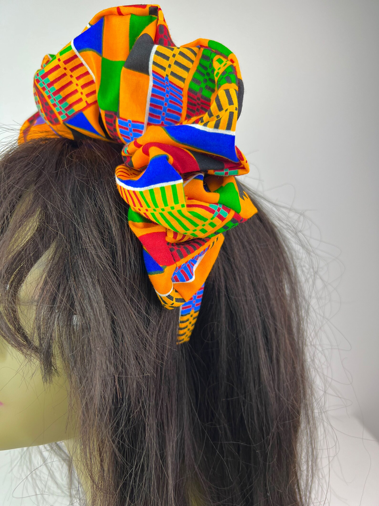 African Print Ankara Kente Tribal Print Multicolor Jumbo Cotton ...