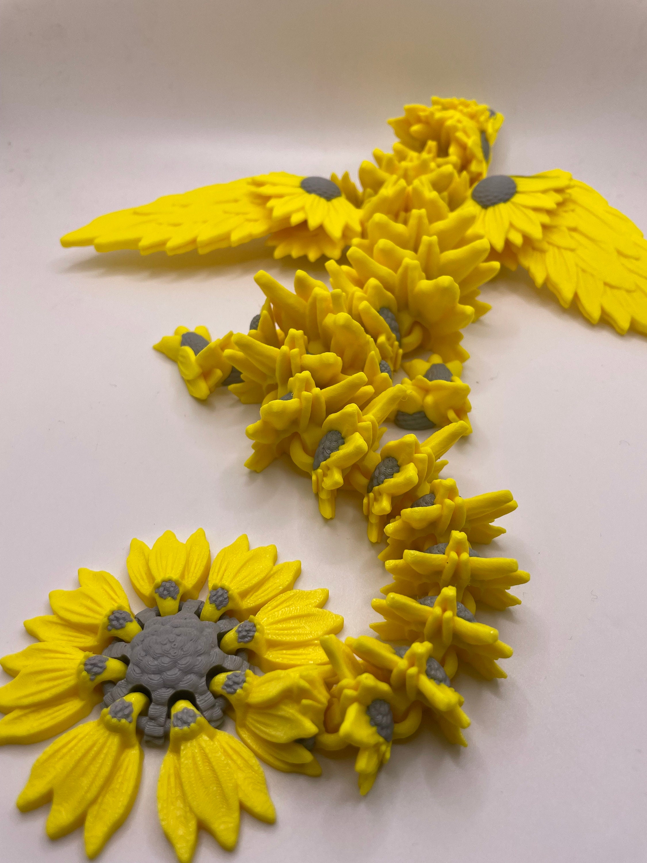 Sunflower Dragon | 3D Printed Fidget Toy | Sensory Toy - Etsy
