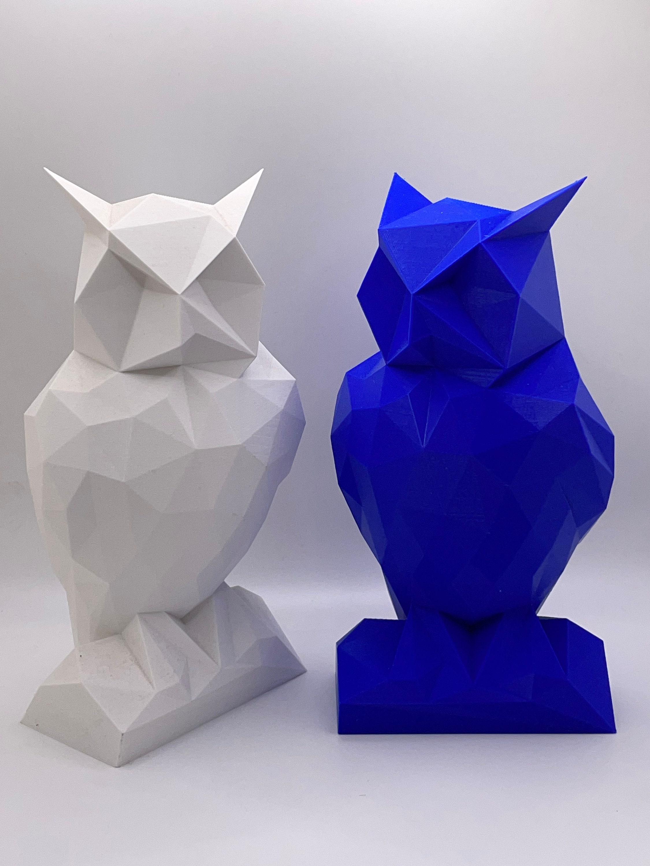 Large Low Poly Owl Figurine | 3D Printed Owl - Etsy