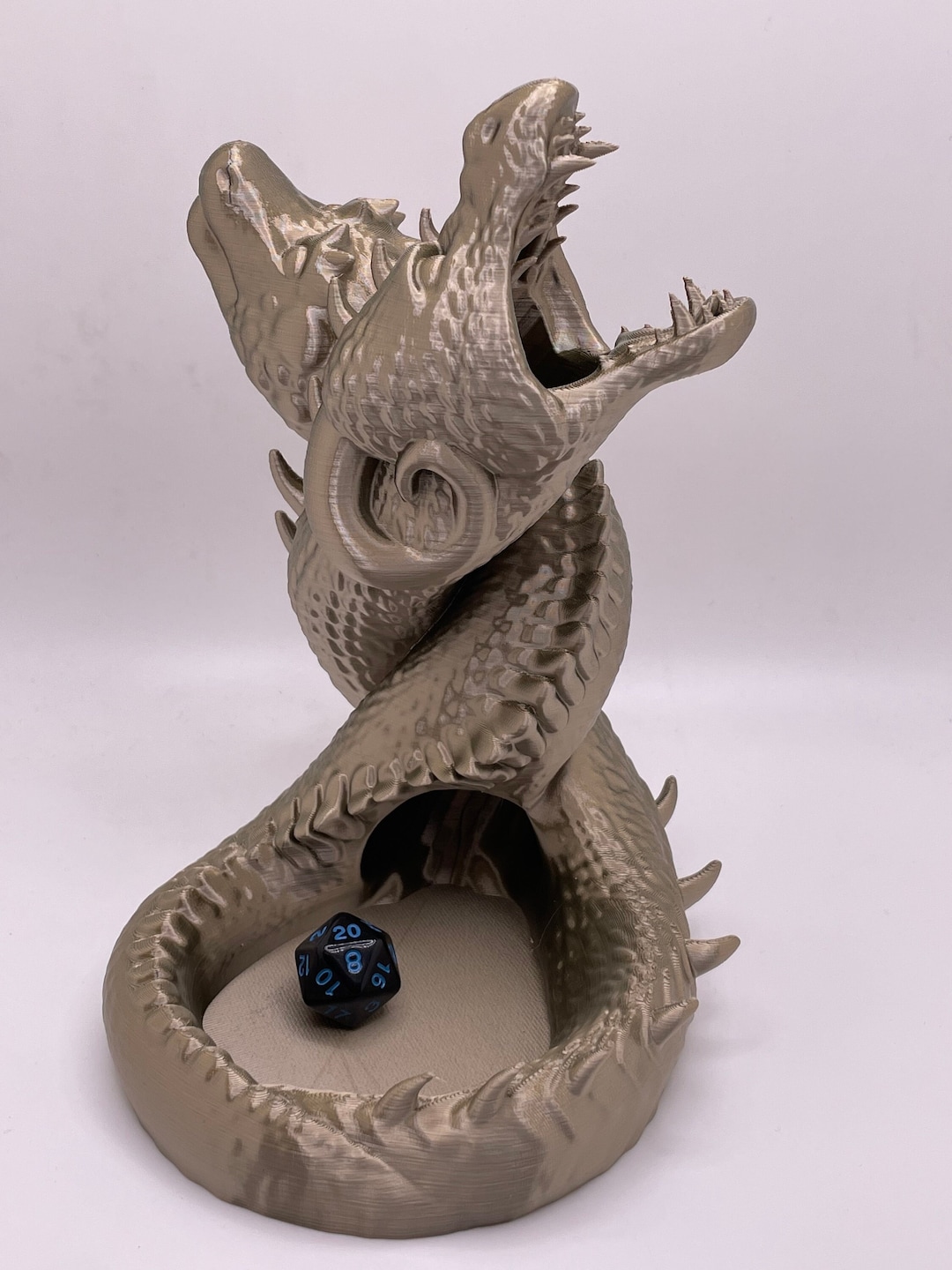 Twin Dragons Dice Tower 3D Printed Dice Roller Compatible With Dungeons ...