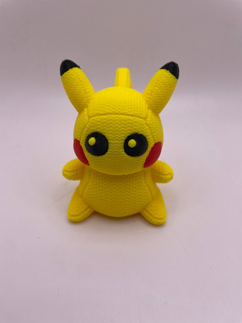 Knitted Style Pikachu 3D Printed Pokémon Figure, Gaming, Room Décor ...