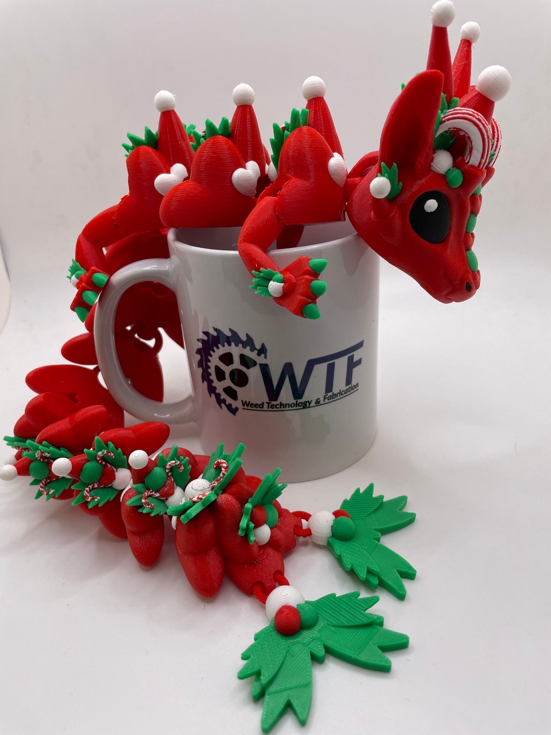 Christmas Dragon | 3D Printed Fidget Toy | Sensory Toy - Etsy