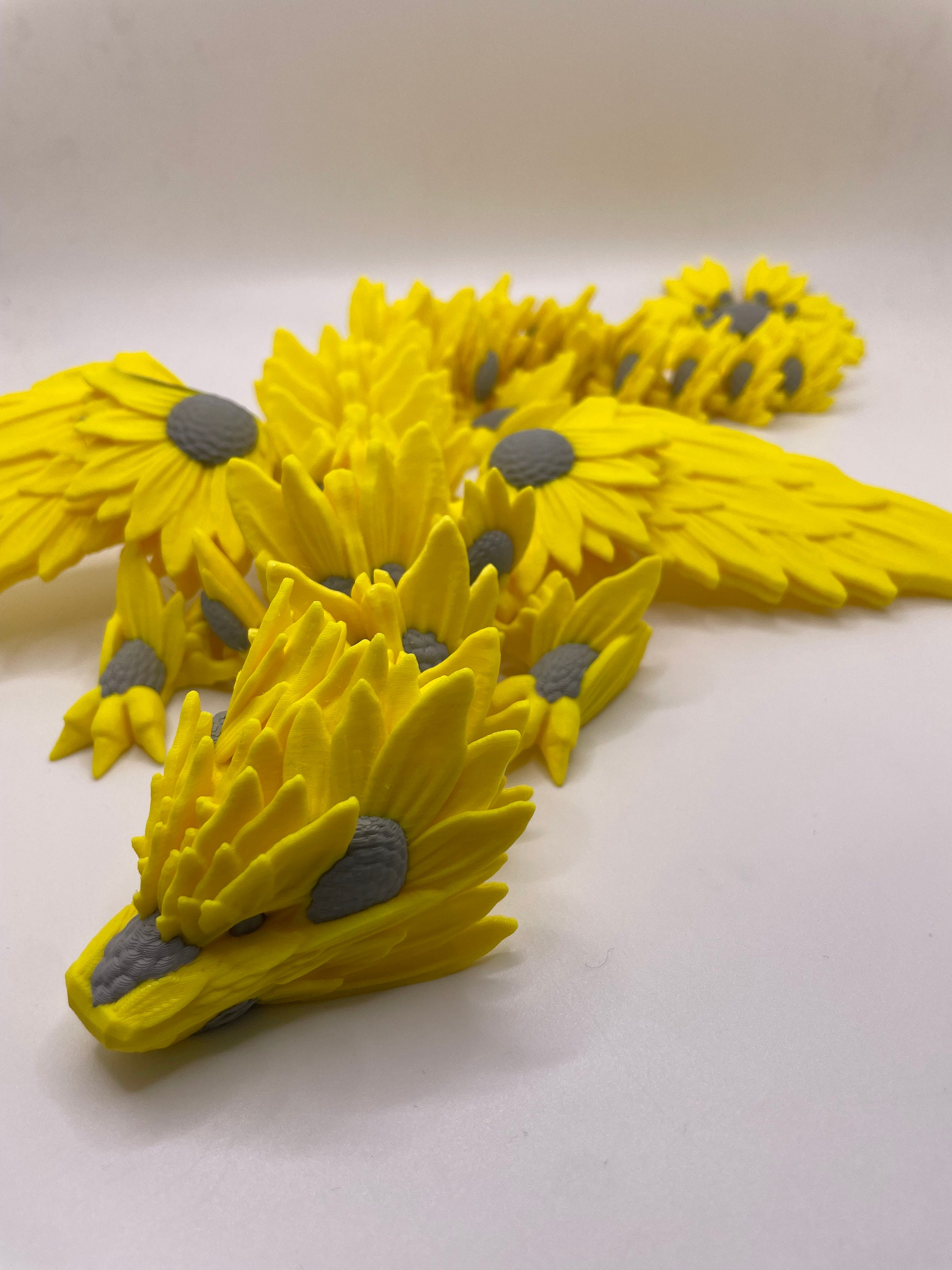 Sunflower Dragon 3D Printed Fidget Toy Sensory Toy - Etsy