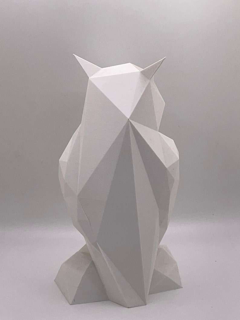 Large Low Poly Owl Figurine 3D Printed Owl - Etsy