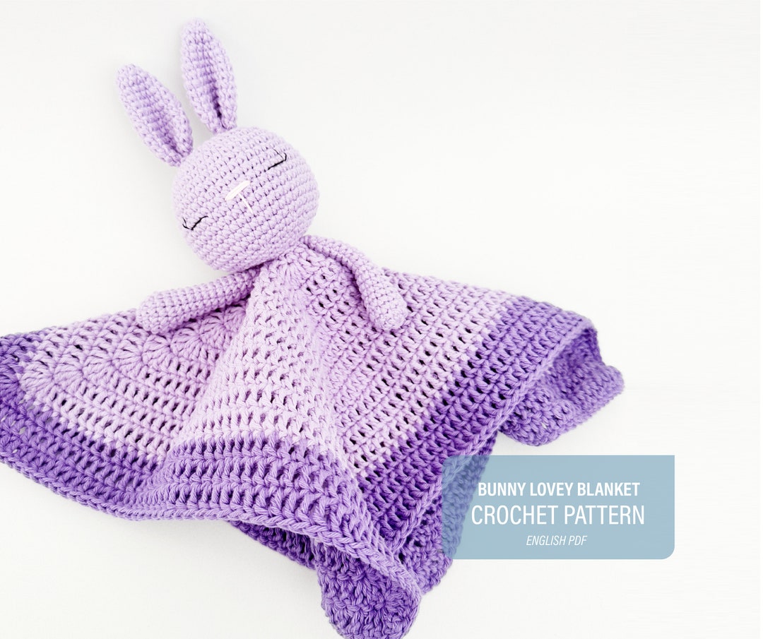 Bunny Lovey Blanket Crochet Pattern - Etsy