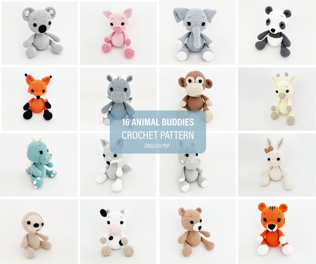 16 Animal Buddies Crochet Patterns - Etsy