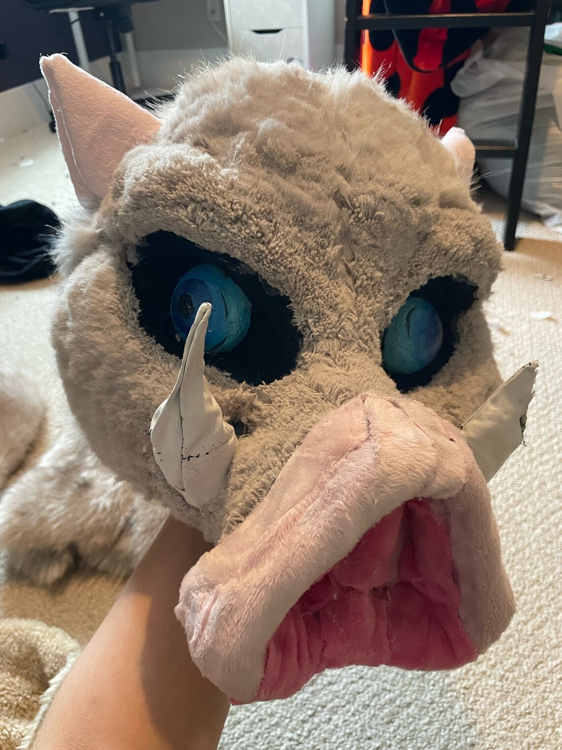 Inosuke Demon Slayer Cosplay Head, Belt, and Leg Warmers, Worn Once - Etsy