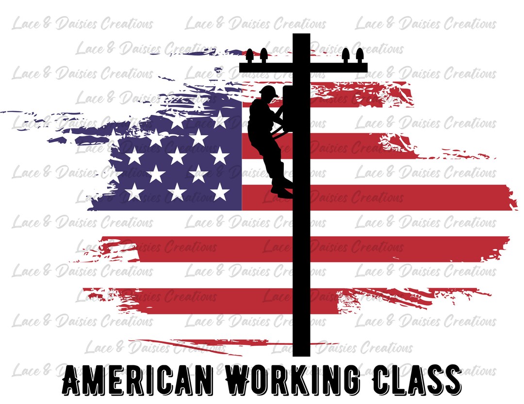 American Working Class Lineman | Sublimation Design | American Flag | Blue Collar - Etsy