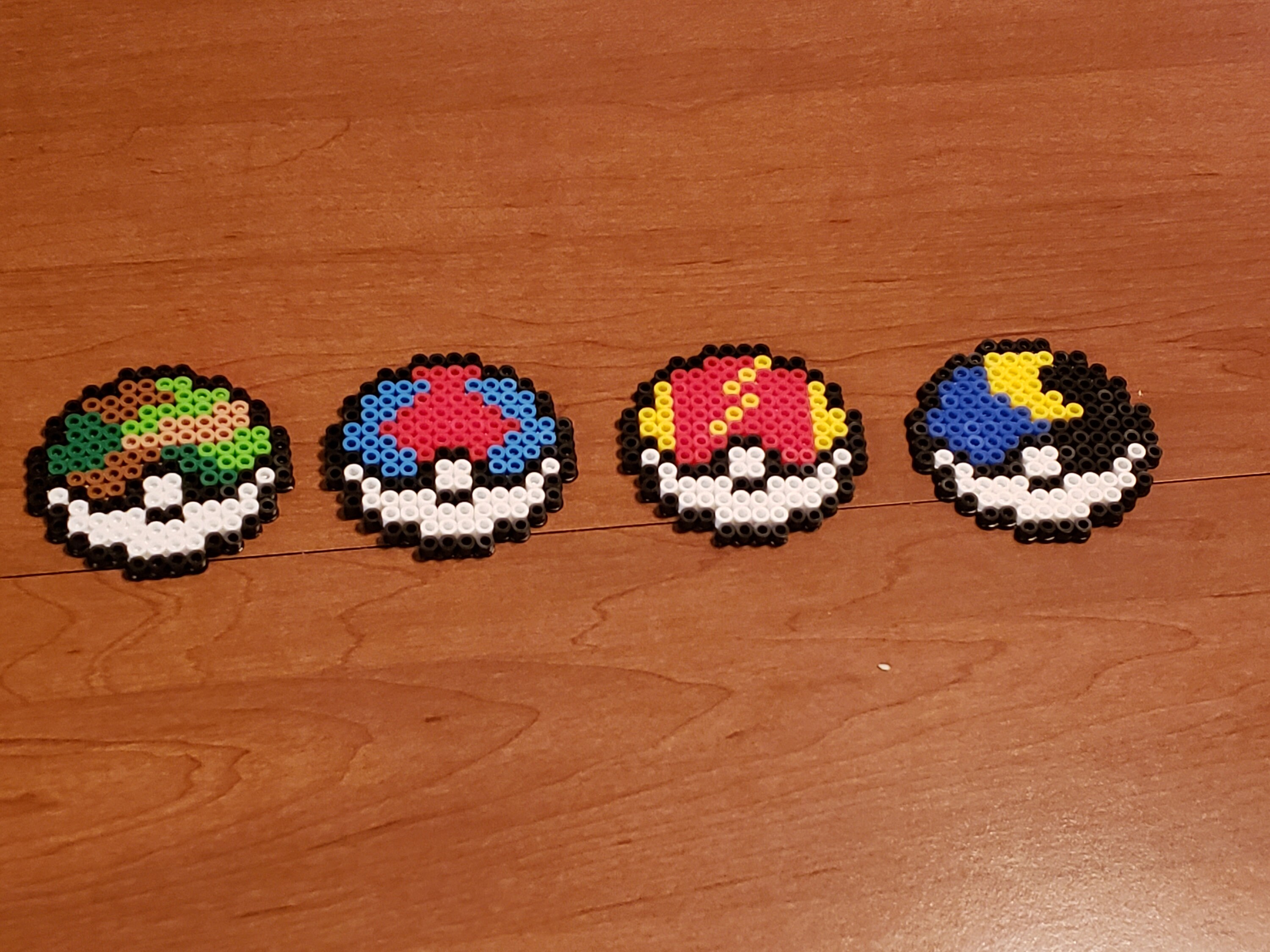 Perler Bead Pokeballs - Etsy