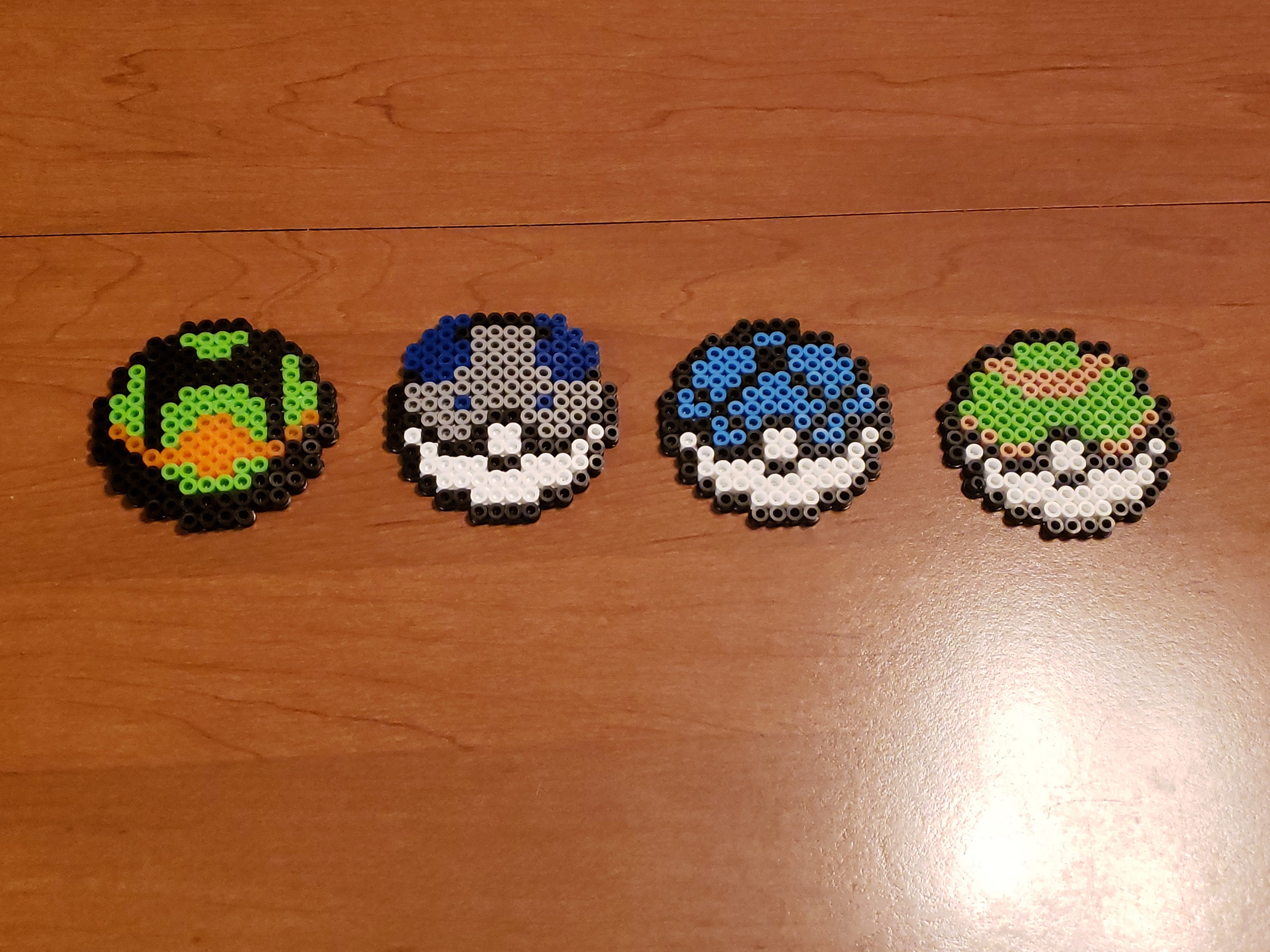 Perler Bead Pokeballs - Etsy
