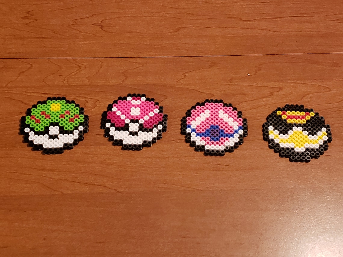 Perler Bead Pokeballs - Etsy