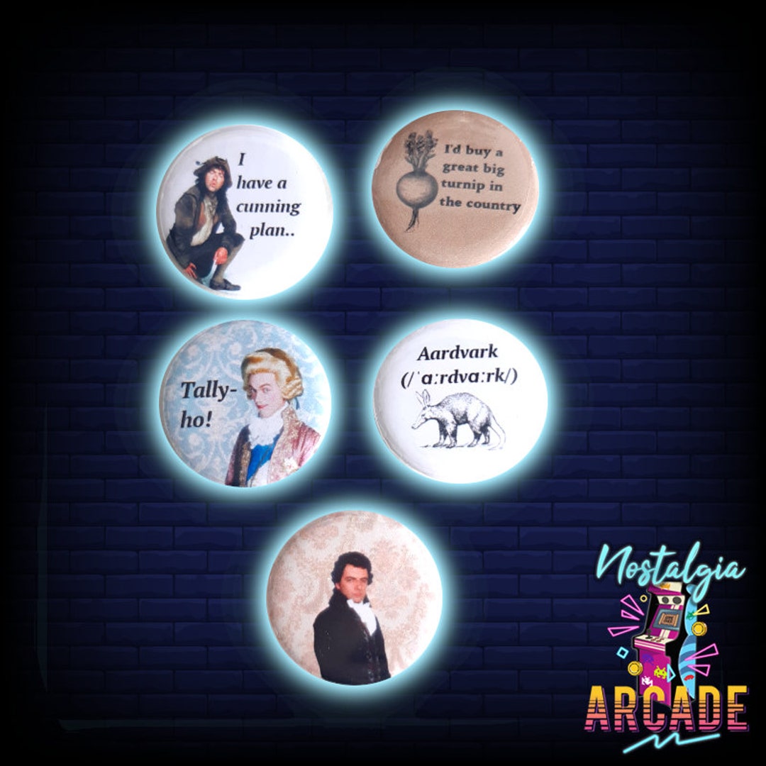 Blackadder the Third III 3 Retro British Comedy Badge Set Gift Fourth ...