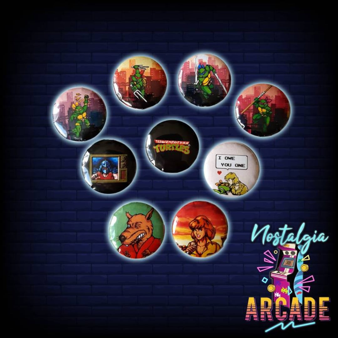 Teenage Mutant Ninja Turtles Nintedo NES Badges Hero TMNT Gift Splinter ...