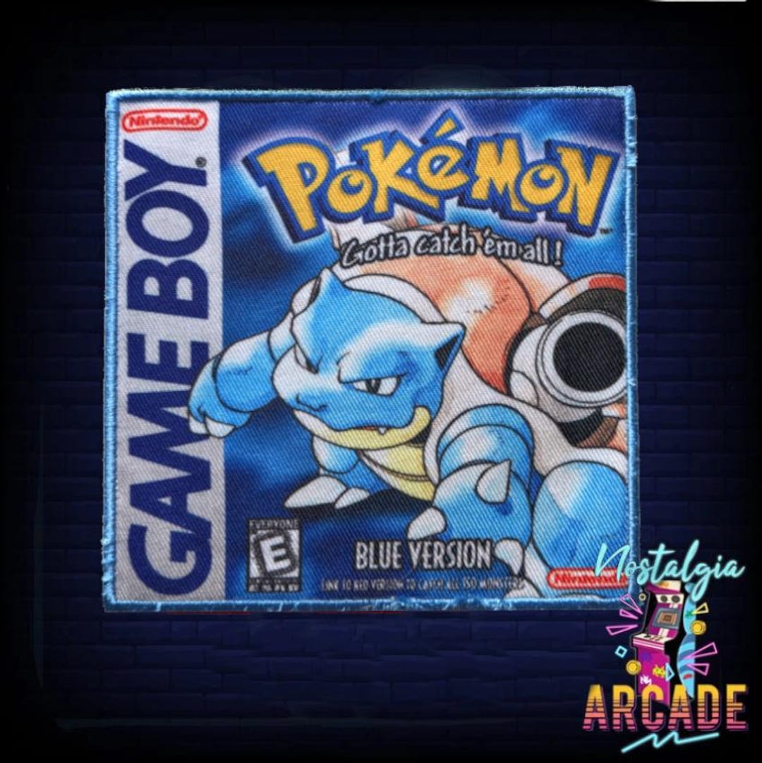 Pokémon Blue Gameboy Nintendo Iron on Patch Embroidered Gaming Retro - Etsy