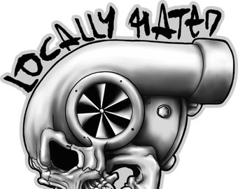 Turbo Skull Decal - Etsy