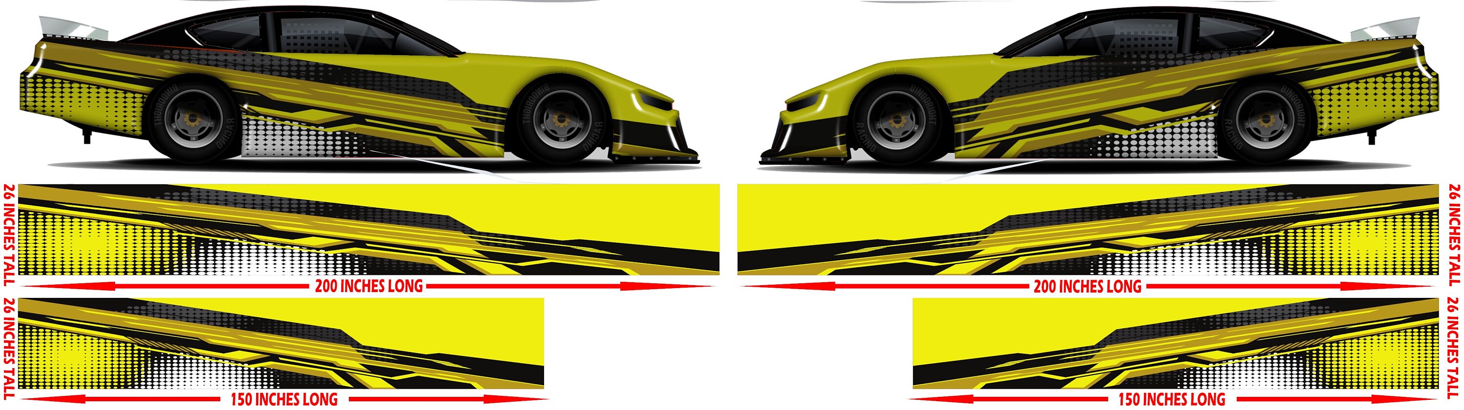 26 Wasp Race Car Side Wrap Laminated Print Modified Late Model Super ...