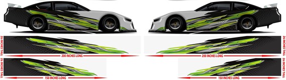 73 Race Track Race Car Side Wrap Laminated Print Modified Late - Etsy