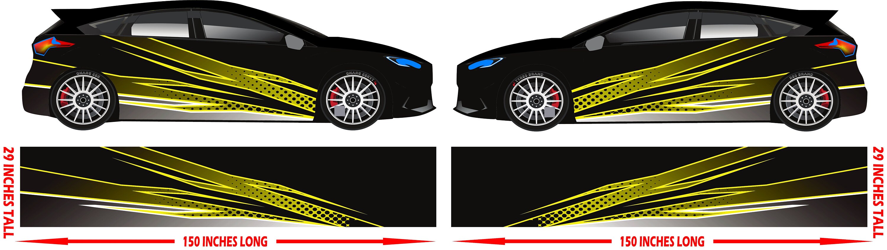 58 Sour Lemon Race Car Side Wrap Laminated Print Modified Late Model ...
