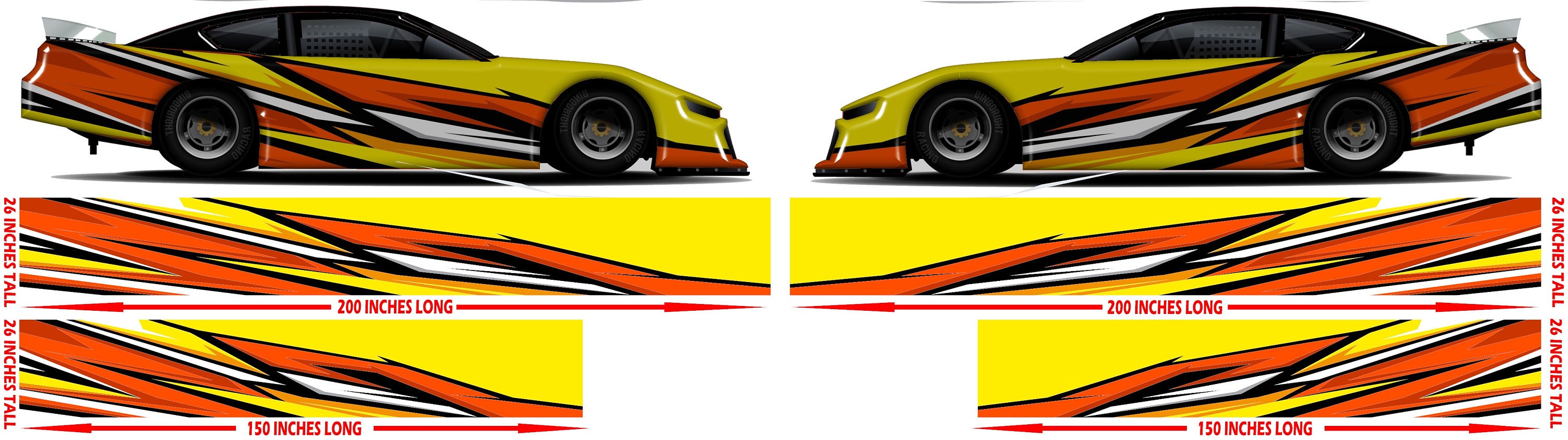 35 Desert Storm Race Car Side Wrap Laminated Print Modified Late Model ...