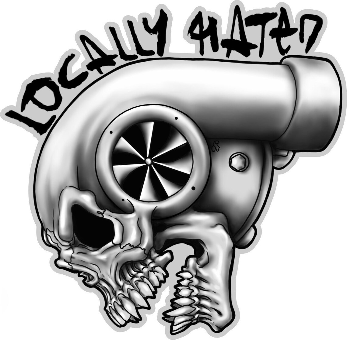 Custom Turbo Skull Stroke It Decal-high Quality 7 Yr Vinyl 3M Laminated ...