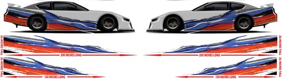 7 Ocean Sunset Race car Side wrap Laminated Print Modified | Etsy