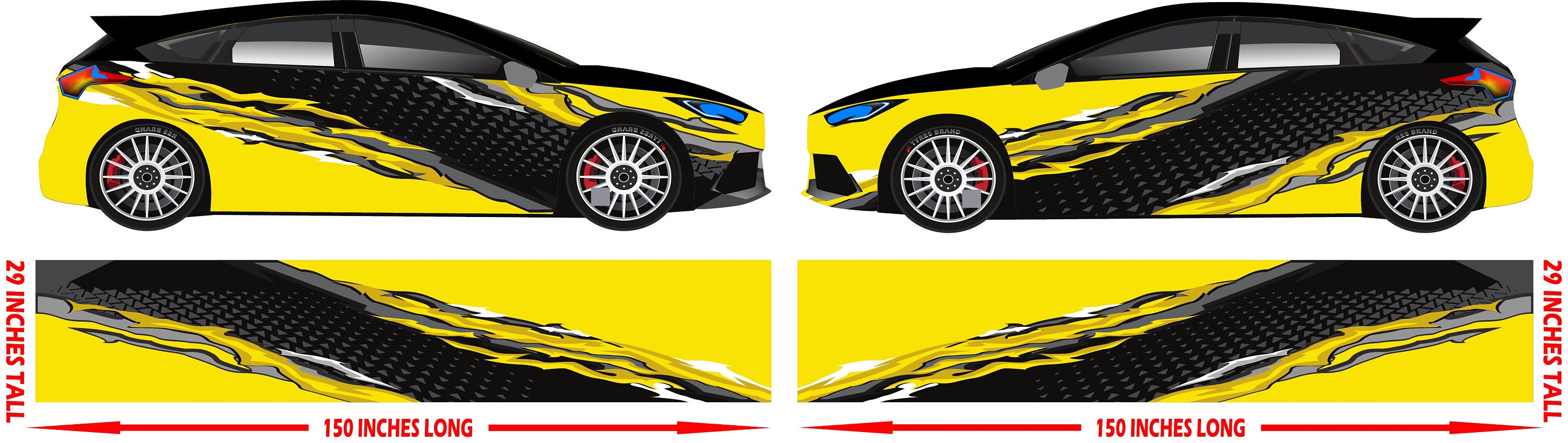 25 Yellow Jacket Race Car Side Wrap Laminated Print Modified Late Model ...