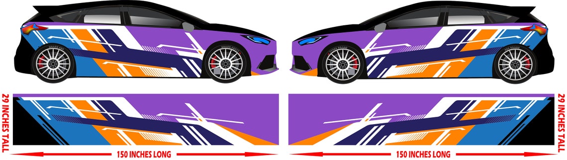21 Purple Prince Race Car Side Wrap Laminated Print Modified Late Model ...