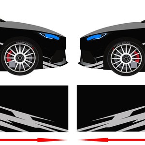 8 Red Burst Race Car Side Wrap Laminated Print Modified Late Model ...