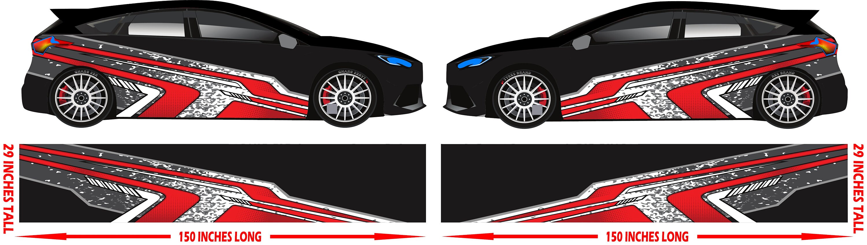 60 Hail Storm Race Car Side Wrap Laminated Print Modified Late Model ...