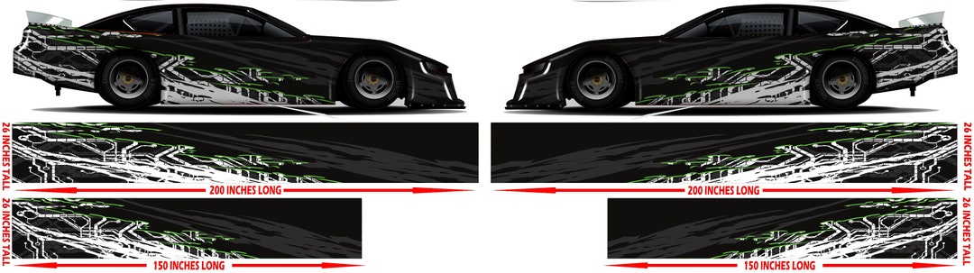 40 Side Streets Race Car Side Wrap Laminated Print Modified Late Model ...