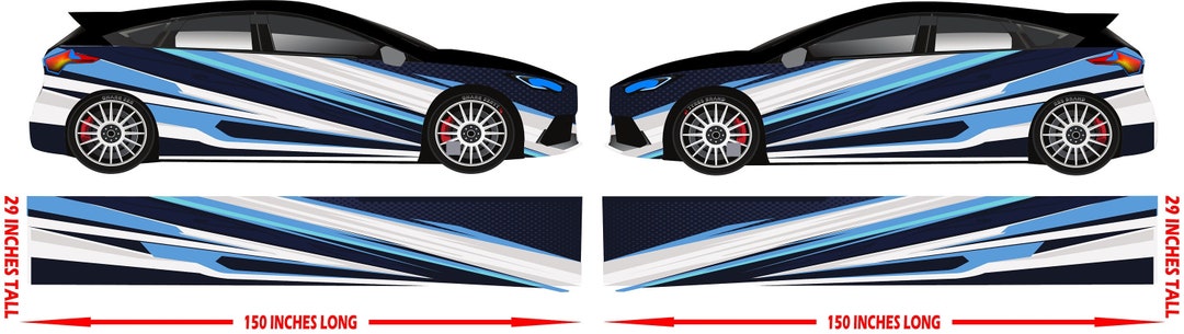 1coolblue Race Car Side Wrap Laminated Print Modified Late Model Super ...
