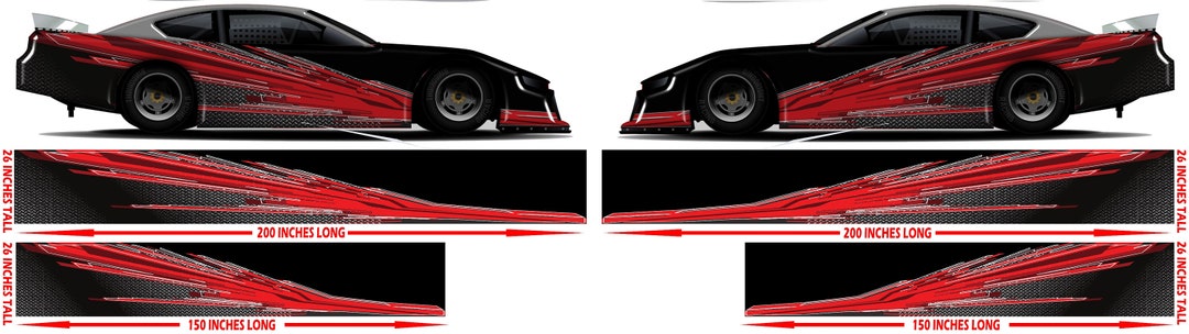 18 Fire Me up Race Car Side Wrap Laminated Print Modified Late Model ...