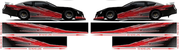 18 Fire Me up Race Car Side Wrap Laminated Print Modified Late | Etsy