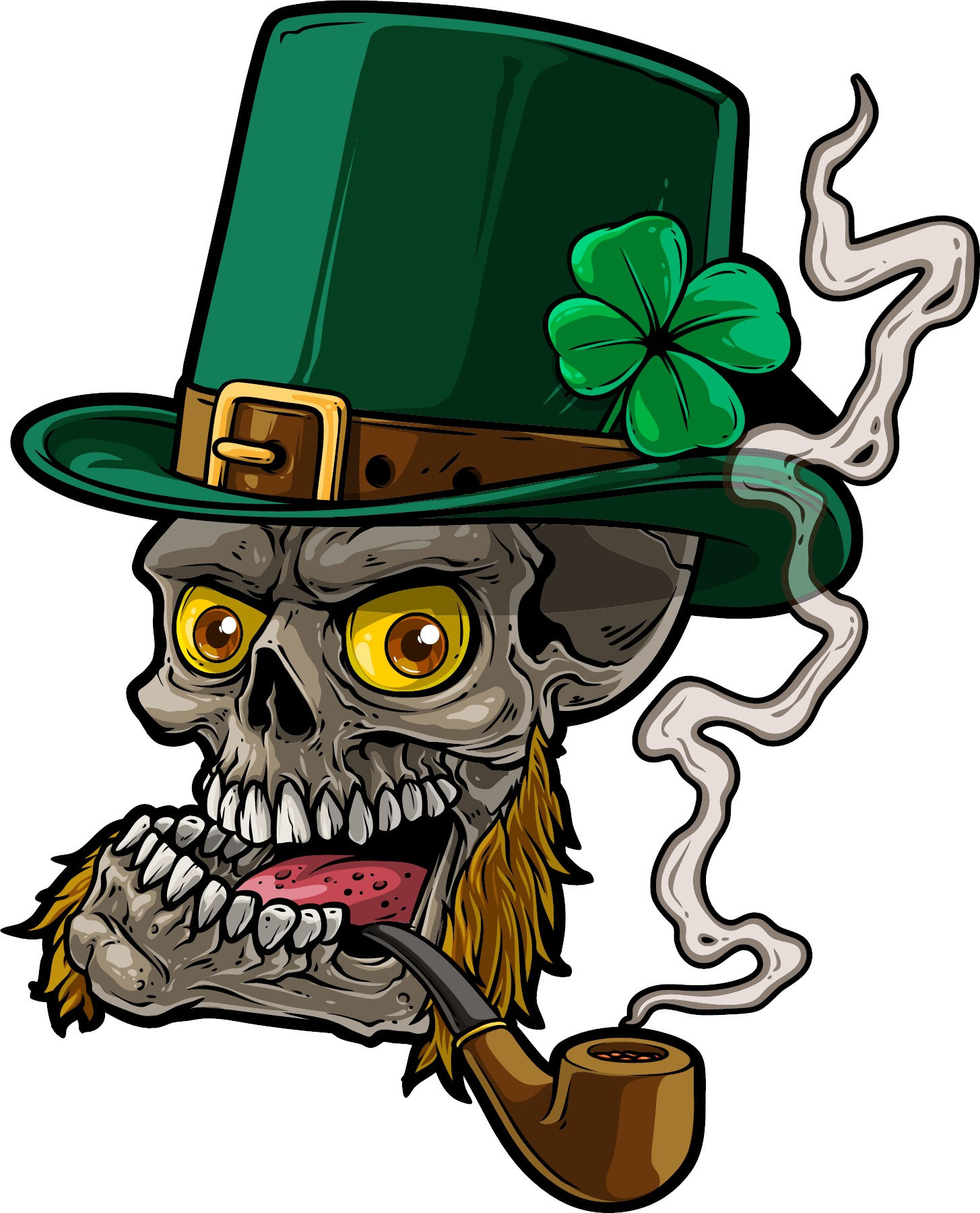 Angry Irish Skull Decal - Etsy